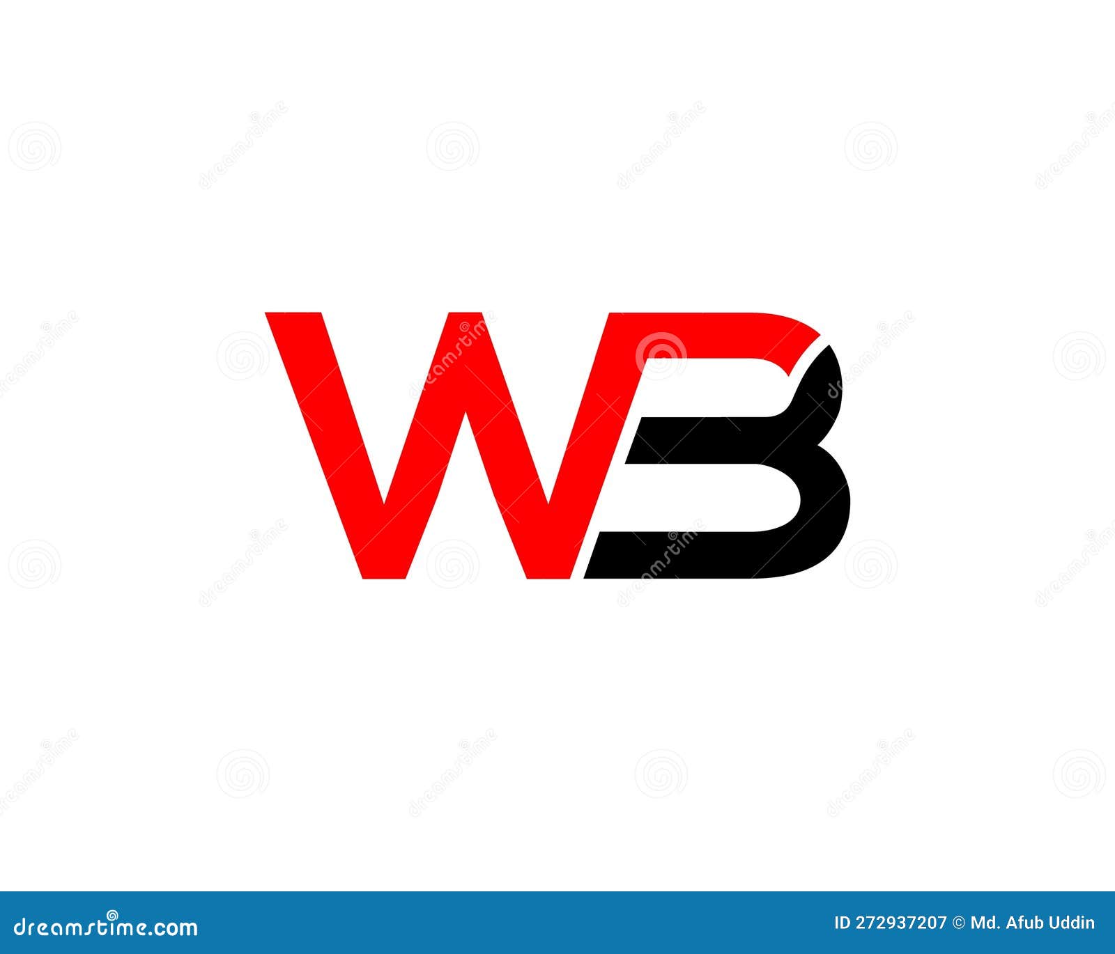 Letter WB Logo Monogram Vector Stock Vector - Illustration of vector ...