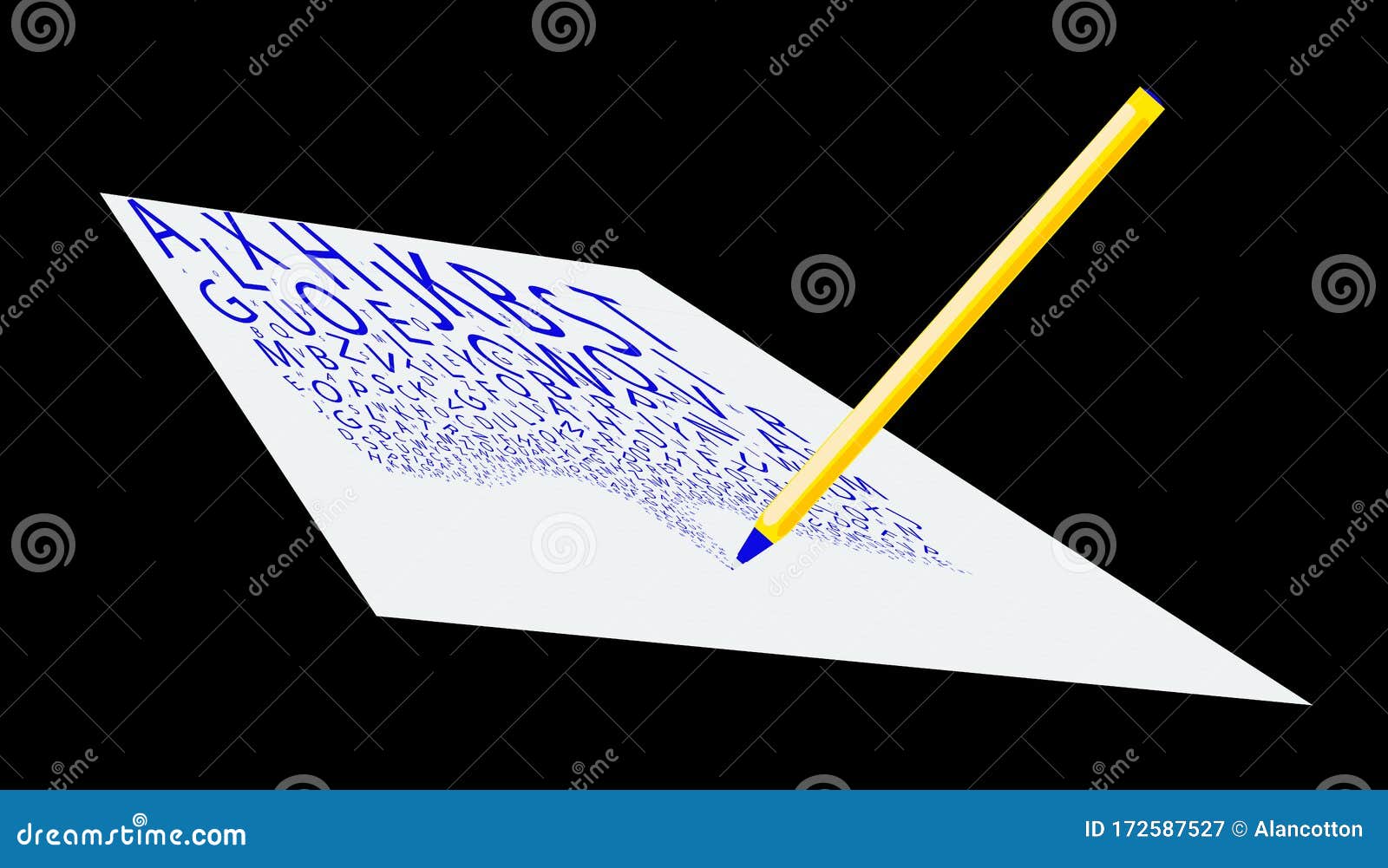 Abstract Letter Writing stock vector. Illustration of paper - 172587527