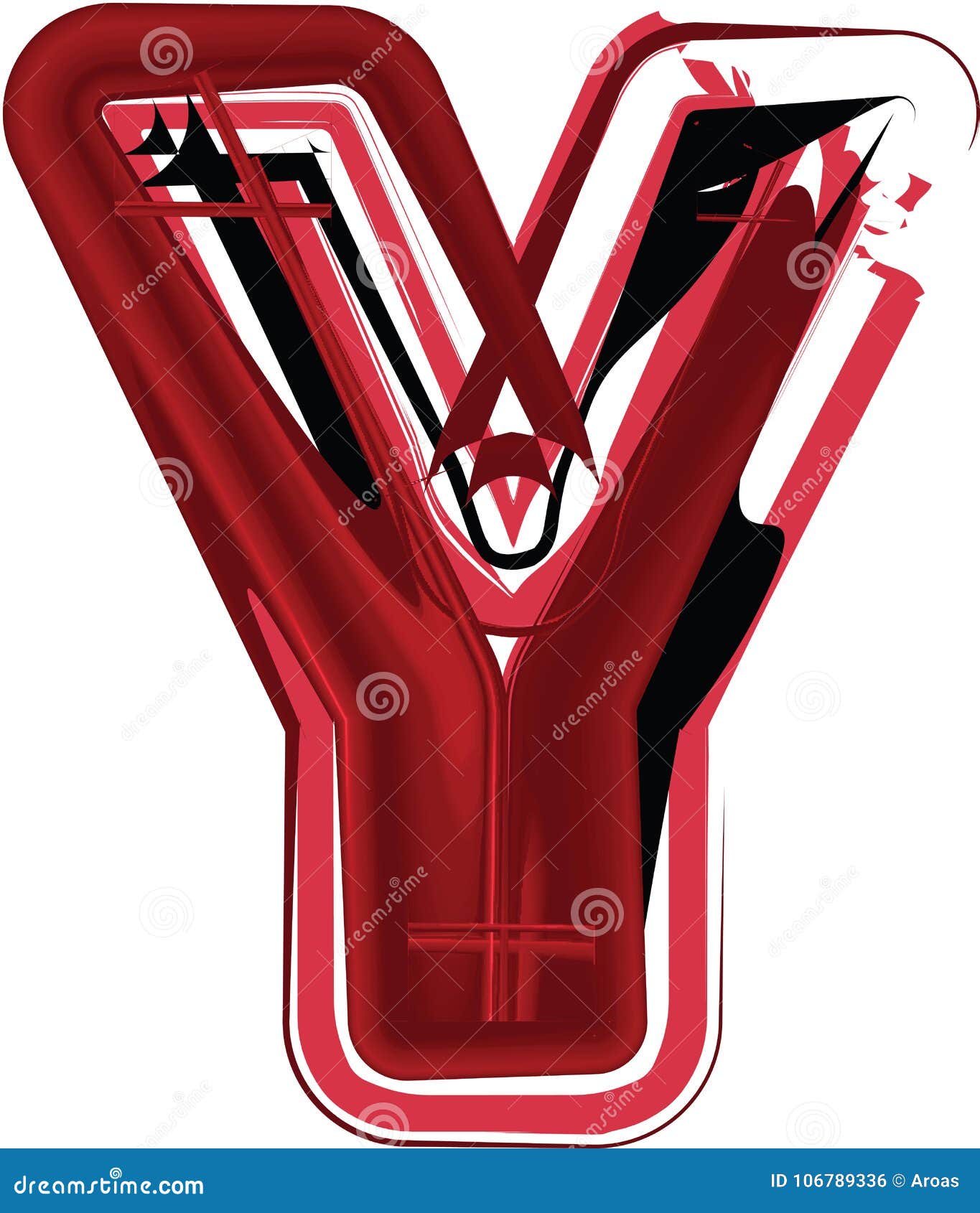 Abstract Letter Y stock vector. Illustration of graphic - 106789336