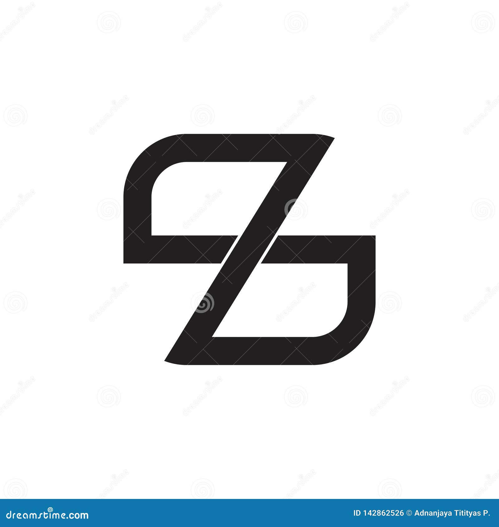 Abstract Letter Z Infinity Line Geometric Logo Vector Stock Vector ...