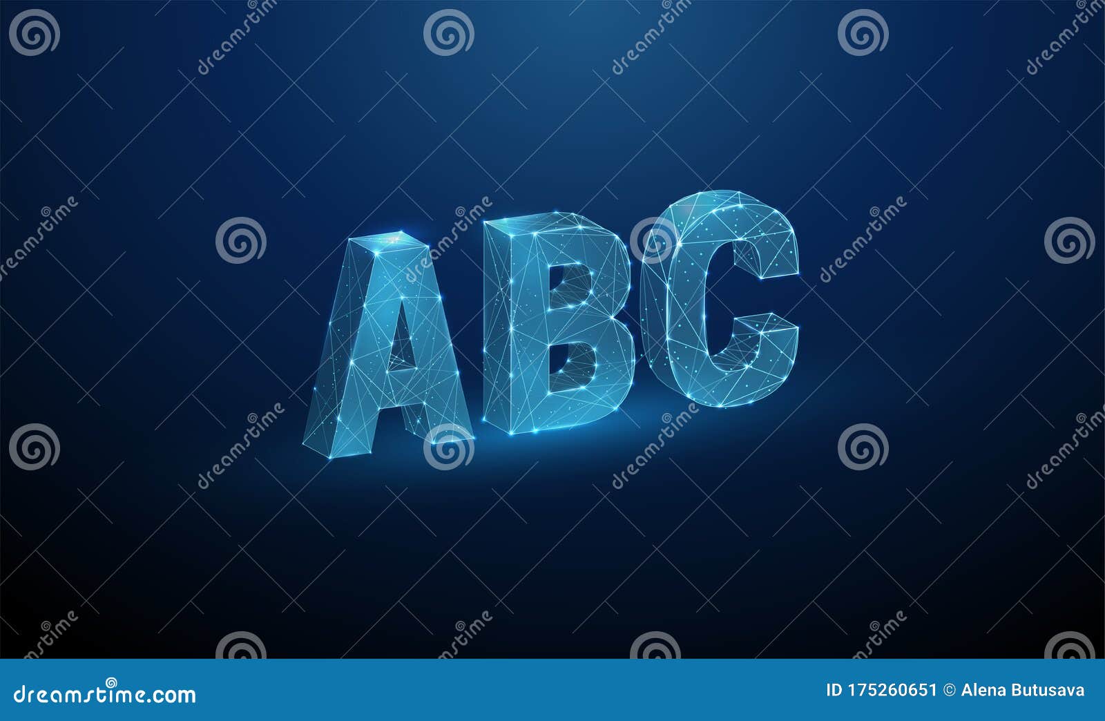 Abstract Letters ABC. Low Poly Style Design Stock Vector - Illustration ...