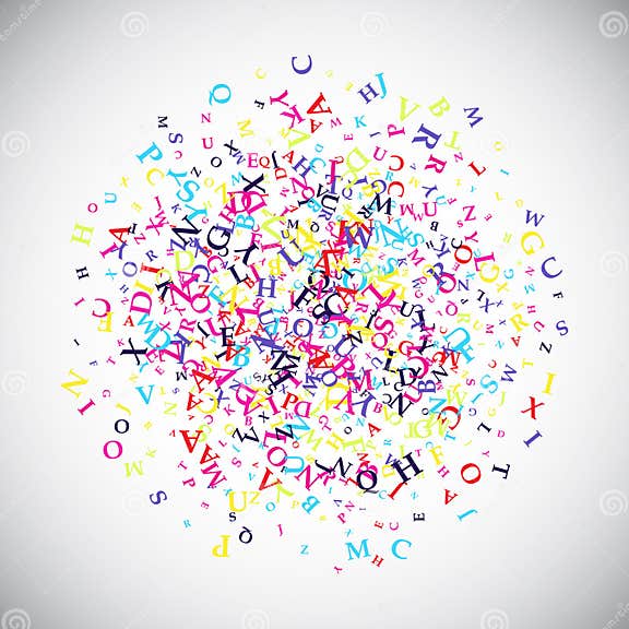 Abstract Letters Background Stock Vector - Illustration of colour ...