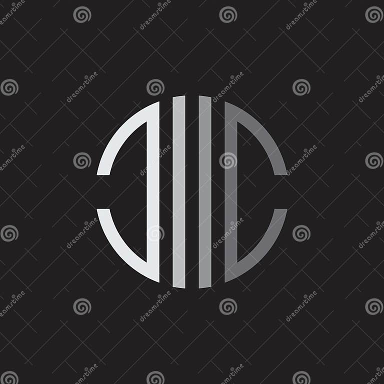 Abstract Letters Dc Circle Geometric Line Logo Stock Vector ...