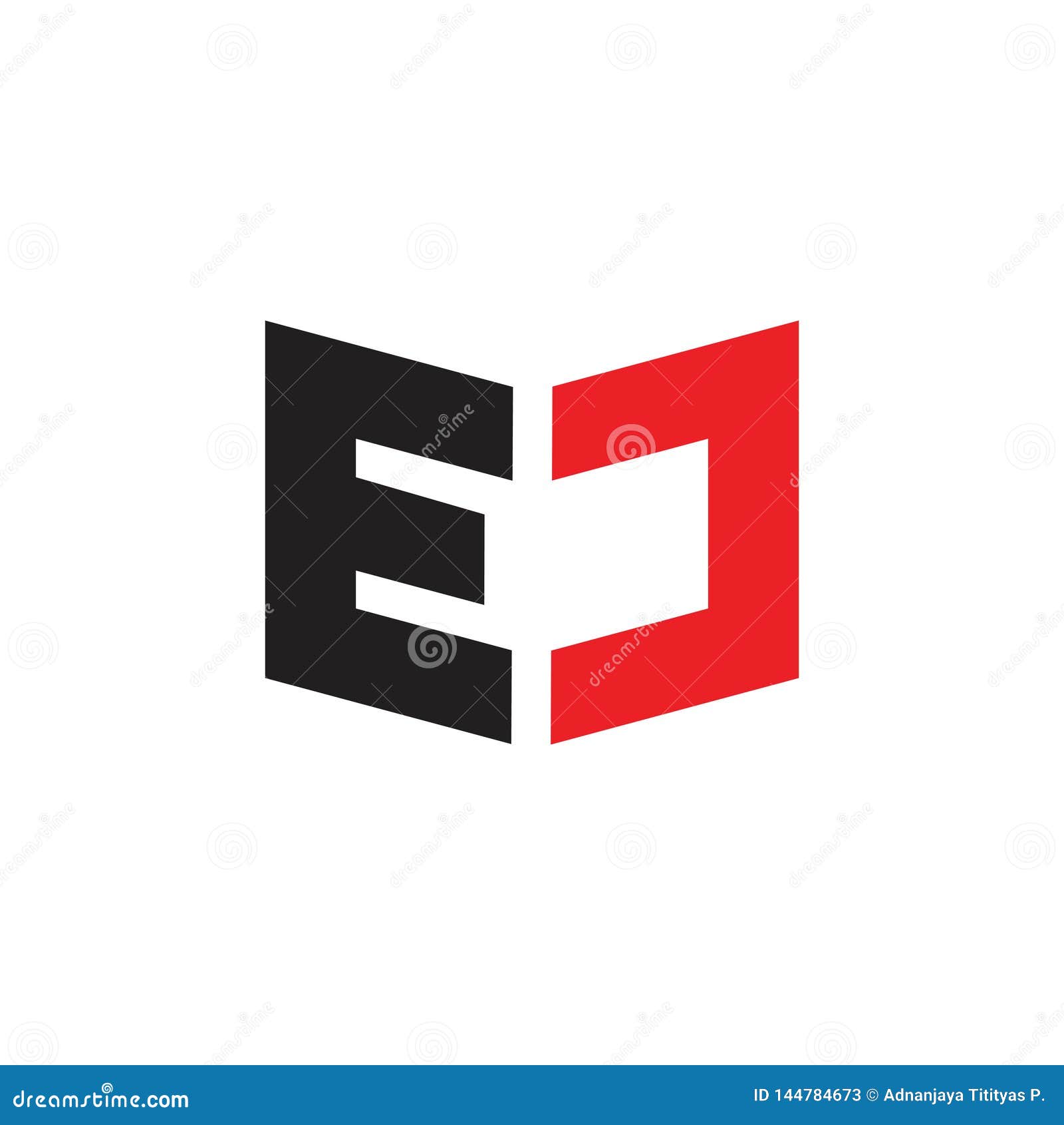 Abstract Letters Ec Simple Geometric Logo Vector Stock Vector ...