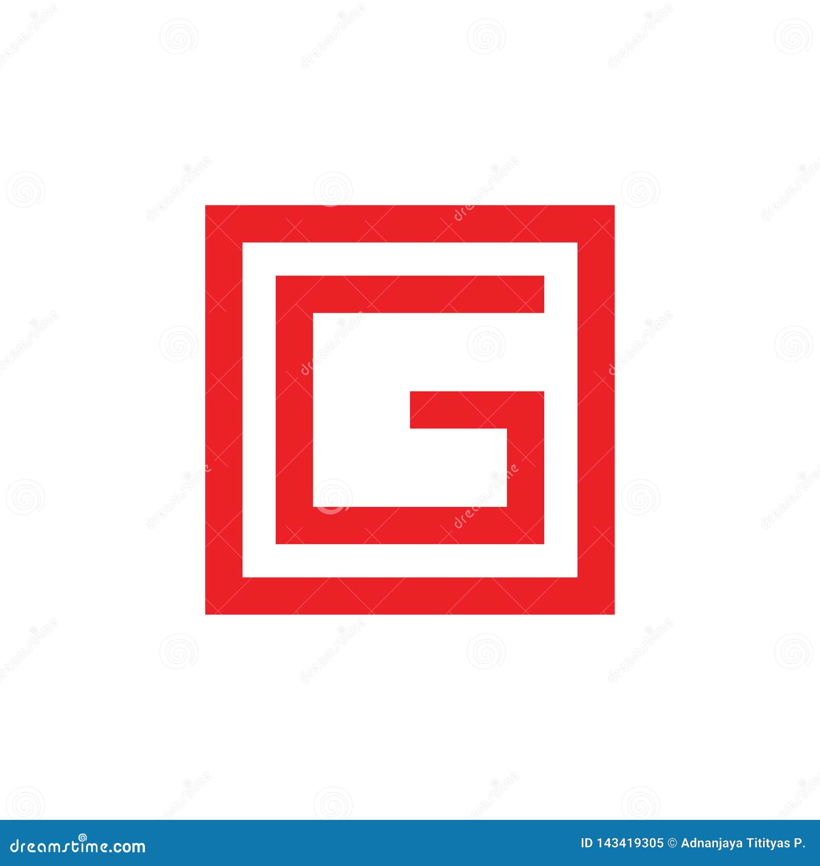 Abstract Letters G Geometric Square Logo Vector Stock Vector ...