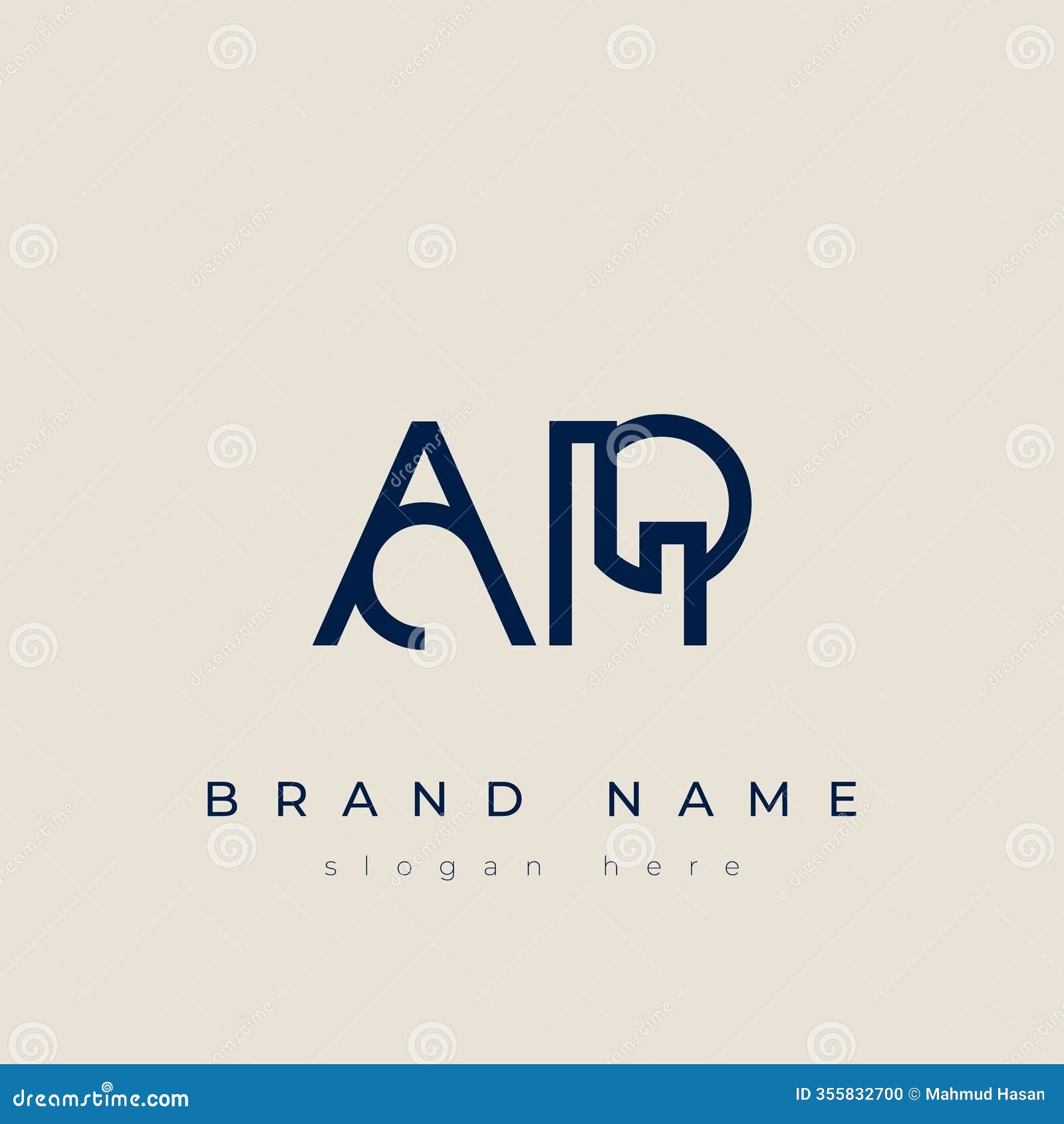 AR Abstract Letters Logo Monogram Stock Vector - Illustration of ...