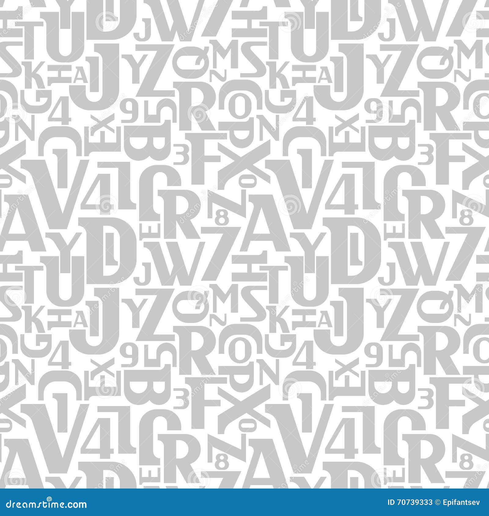 Abstract Letters And Numbers Seamless Pattern. Stock Vector ...