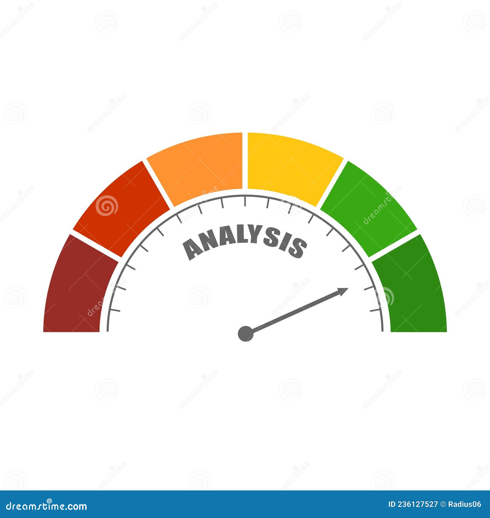Analysis Measuring Device with Arrow and Scale. Stock Vector ...