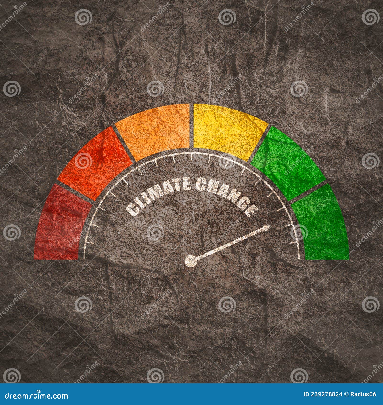 Climate Change Measuring Device with Arrow and Scale. Stock ...