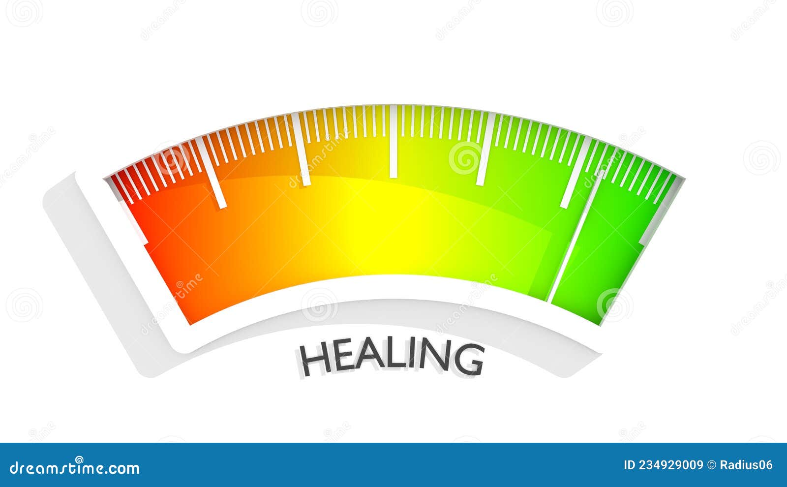 Healing Measuring Device with Arrow and Scale. Stock Illustration ...