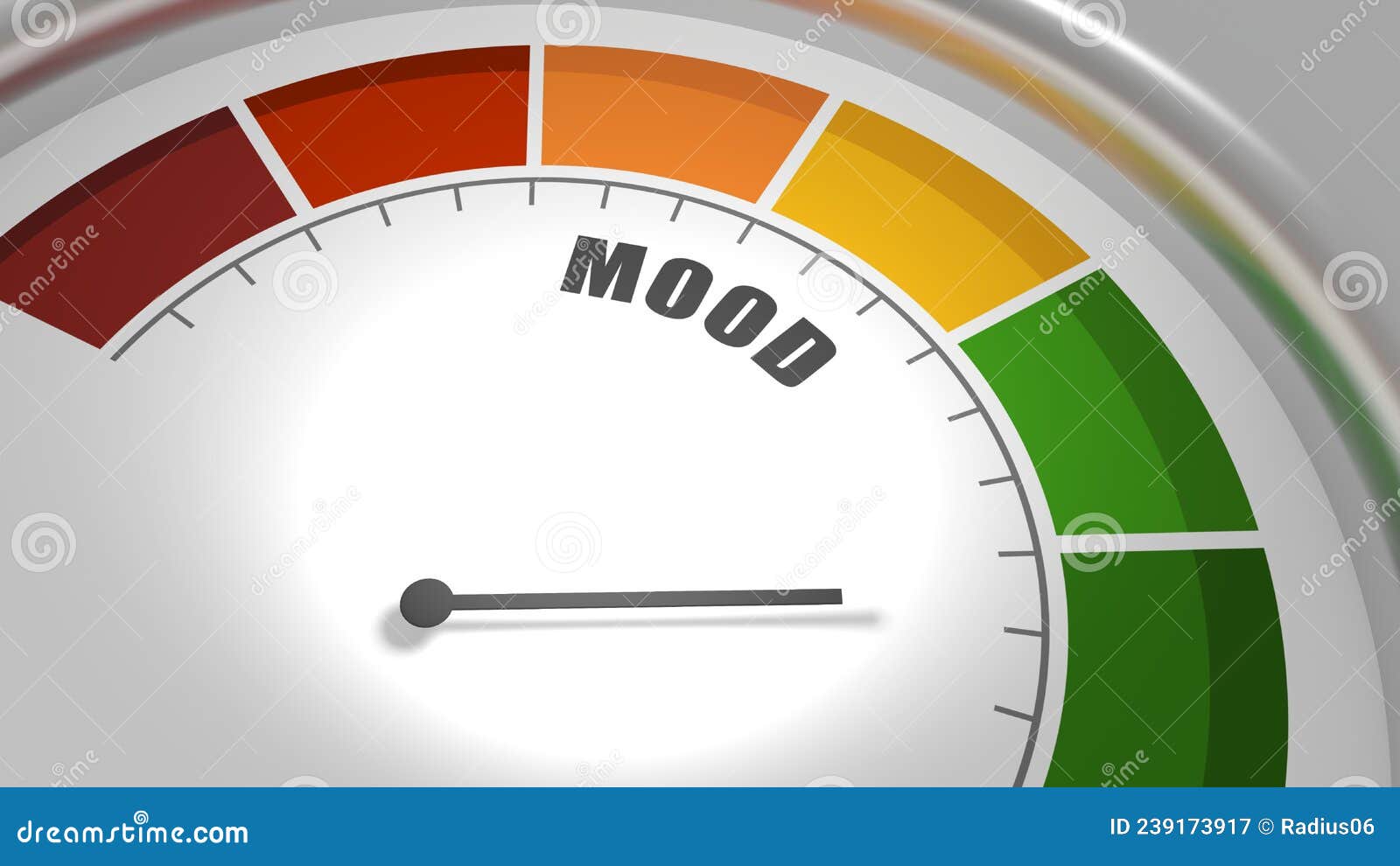 Mood Measuring Device with Arrow and Scale. 3D Render Stock ...