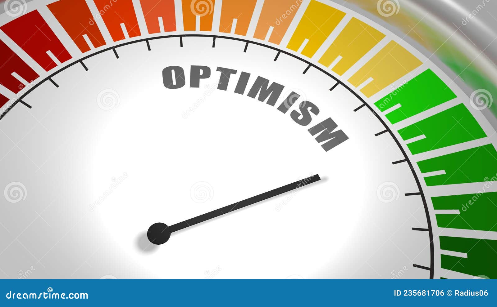 Optimism Measuring Device with Arrow and Scale. Stock Illustration ...