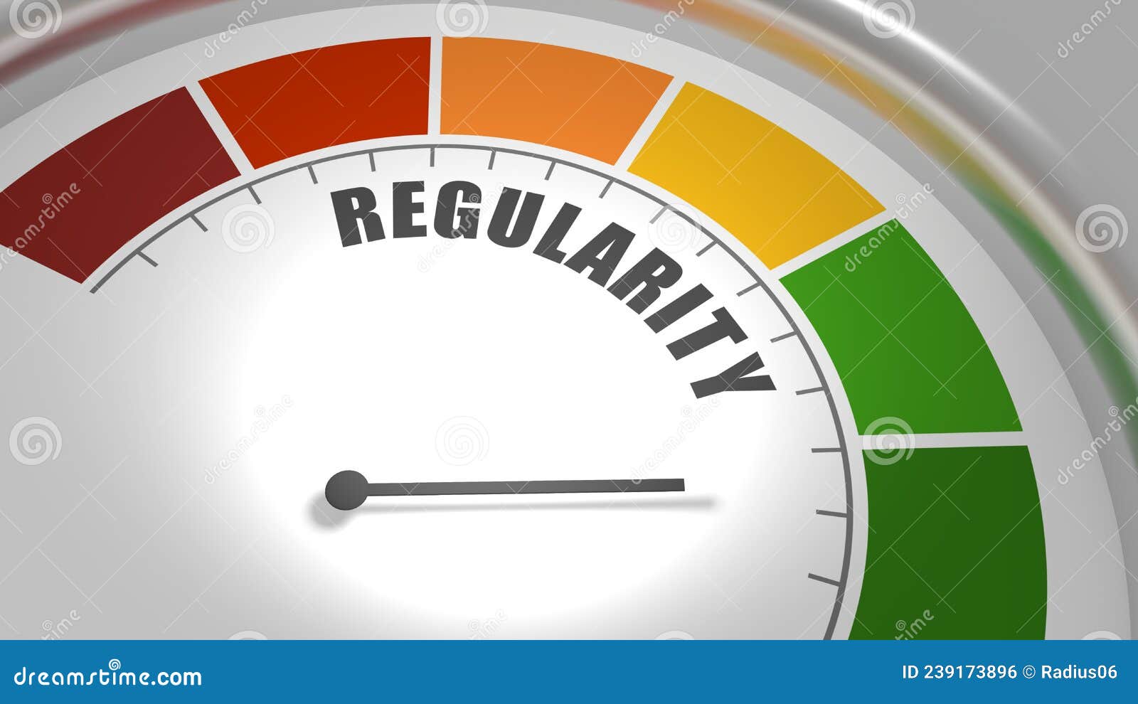 Regularity Measuring Device with Arrow and Scale. 3D Render Stock ...