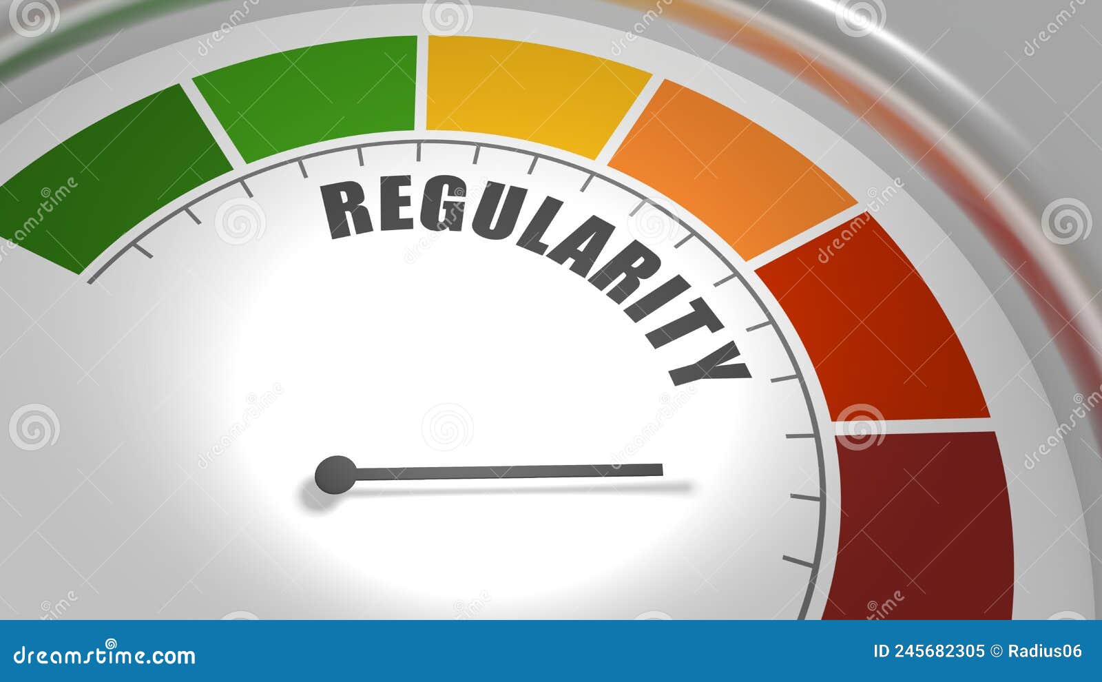 Regularity Measuring Device with Arrow and Scale. 3D Render Stock ...