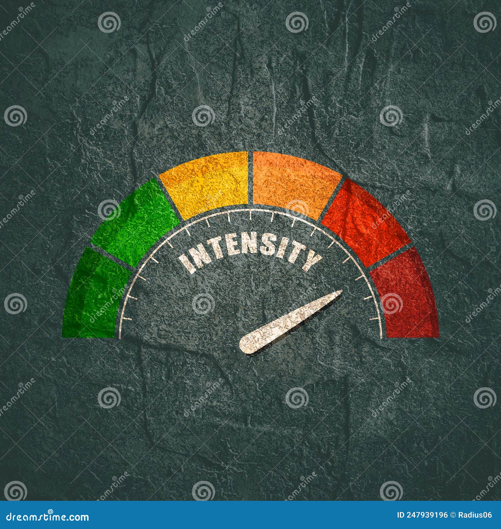 Intensity Measuring Device with Arrow and Scale. Stock Illustration ...