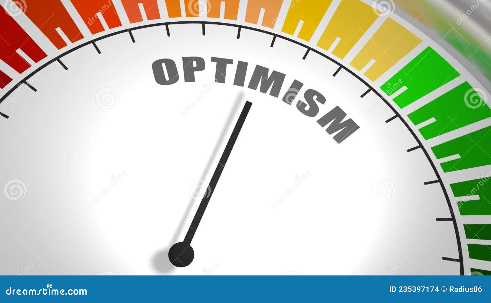 Optimism Measuring Device with Arrow and Scale. Stock Footage - Video ...