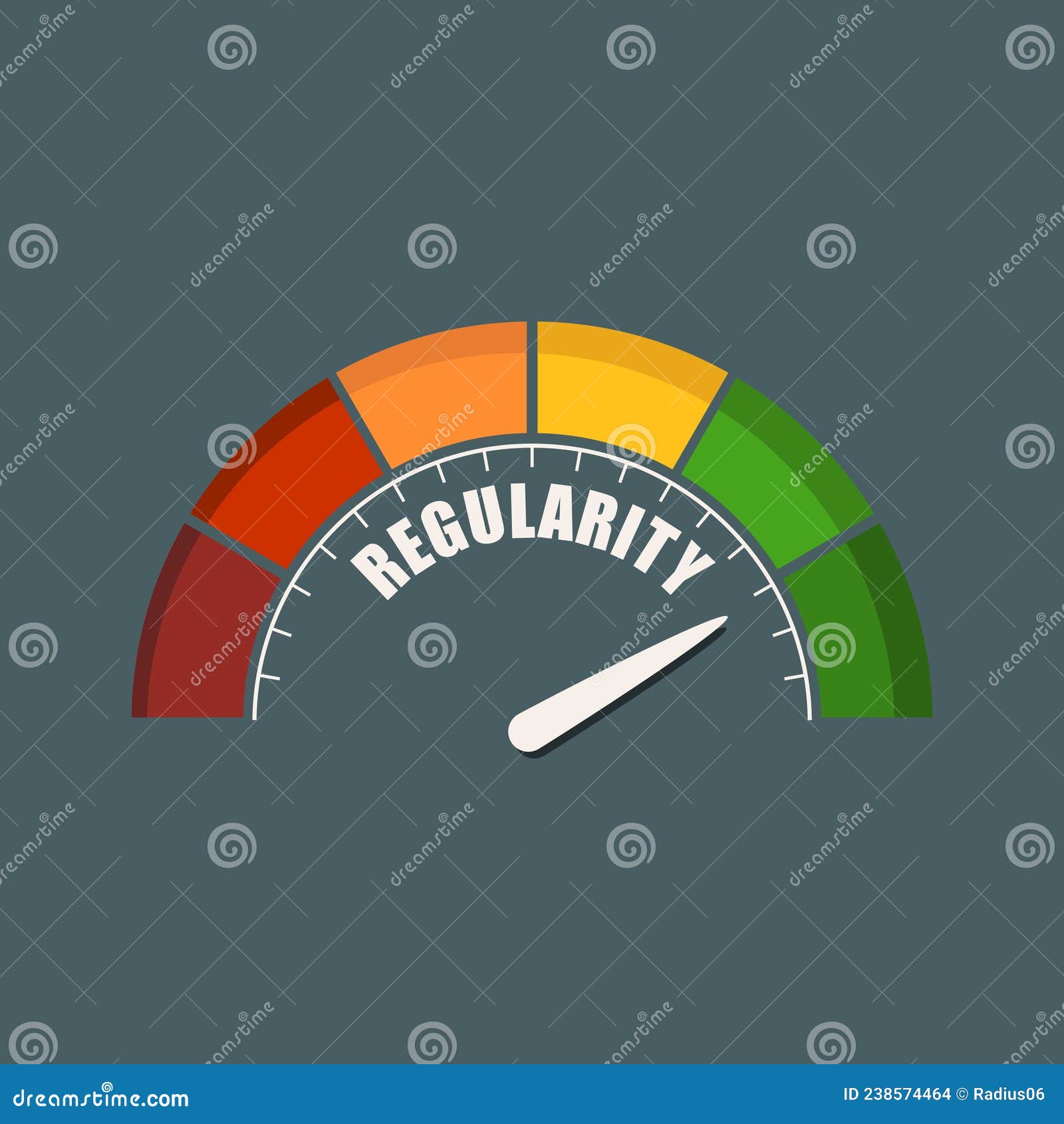 Regularity Measuring Device with Arrow and Scale. Stock Vector ...