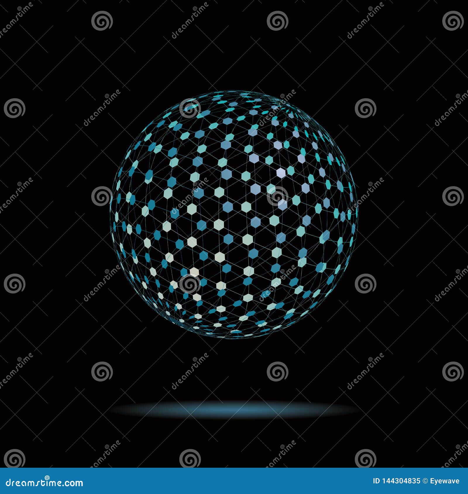 Abstract Tesseract Sphere Vector Illustration Stock Vector ...