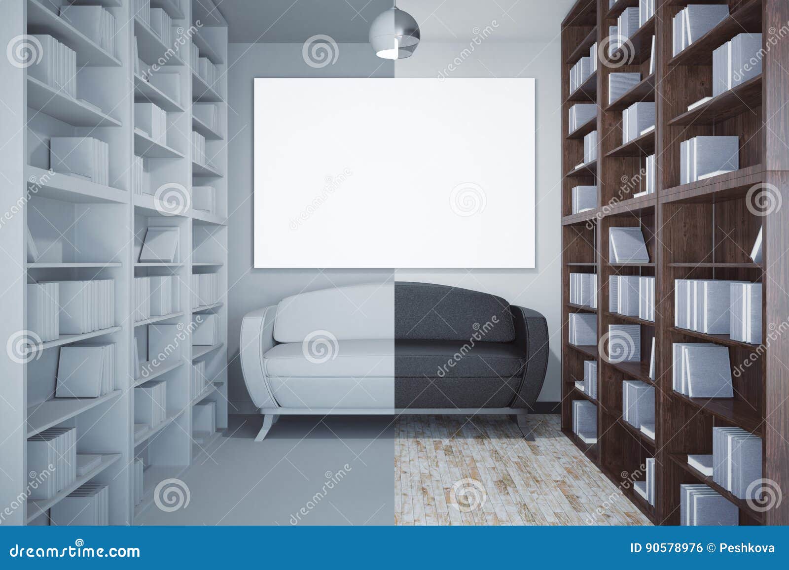 Abstract library interior stock illustration. Illustration of ...
