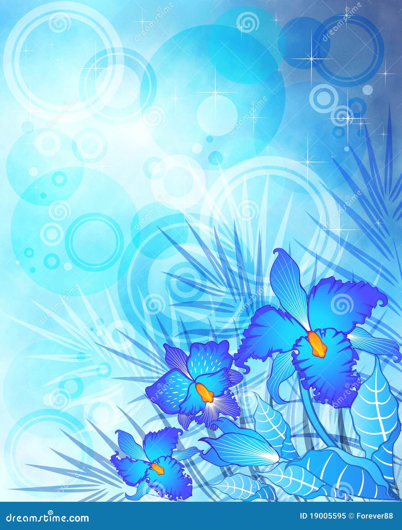 Abstract Light Background with Flowers Stock Illustration ...