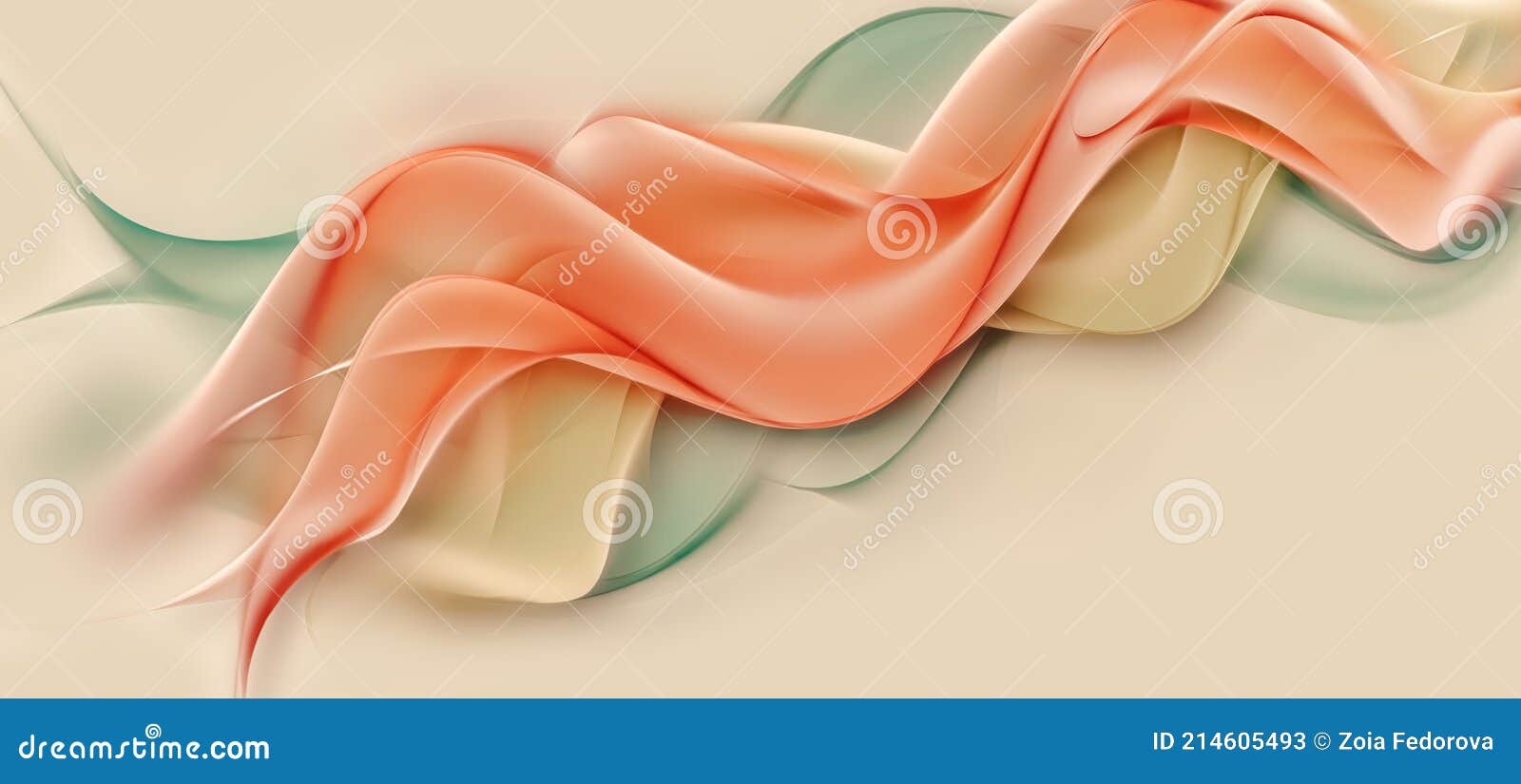 Abstract Light Background Flowing Waves Stock Illustration ...