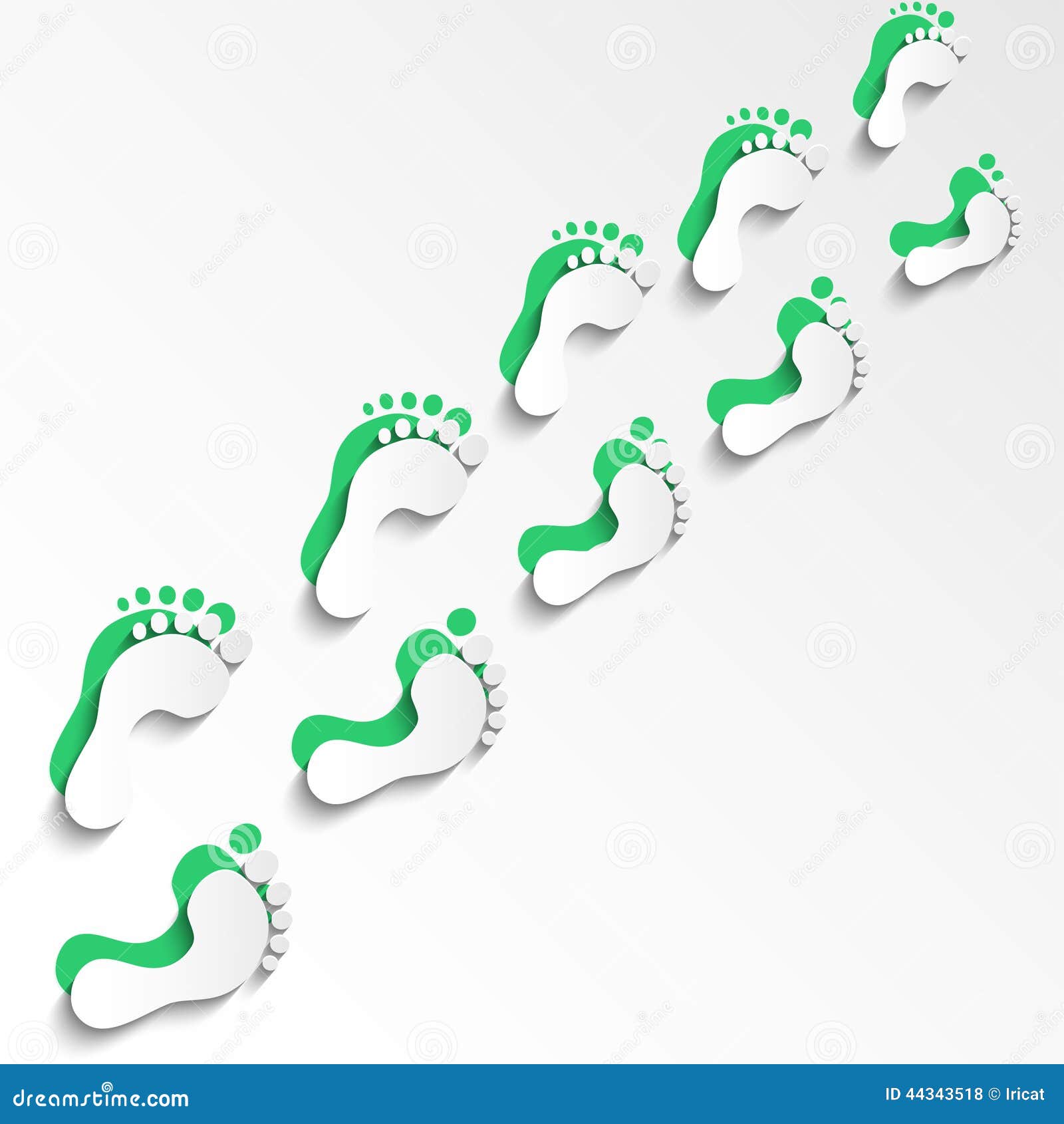 Abstract Light Background with Prints of a Human Foot. Stock Vector ...