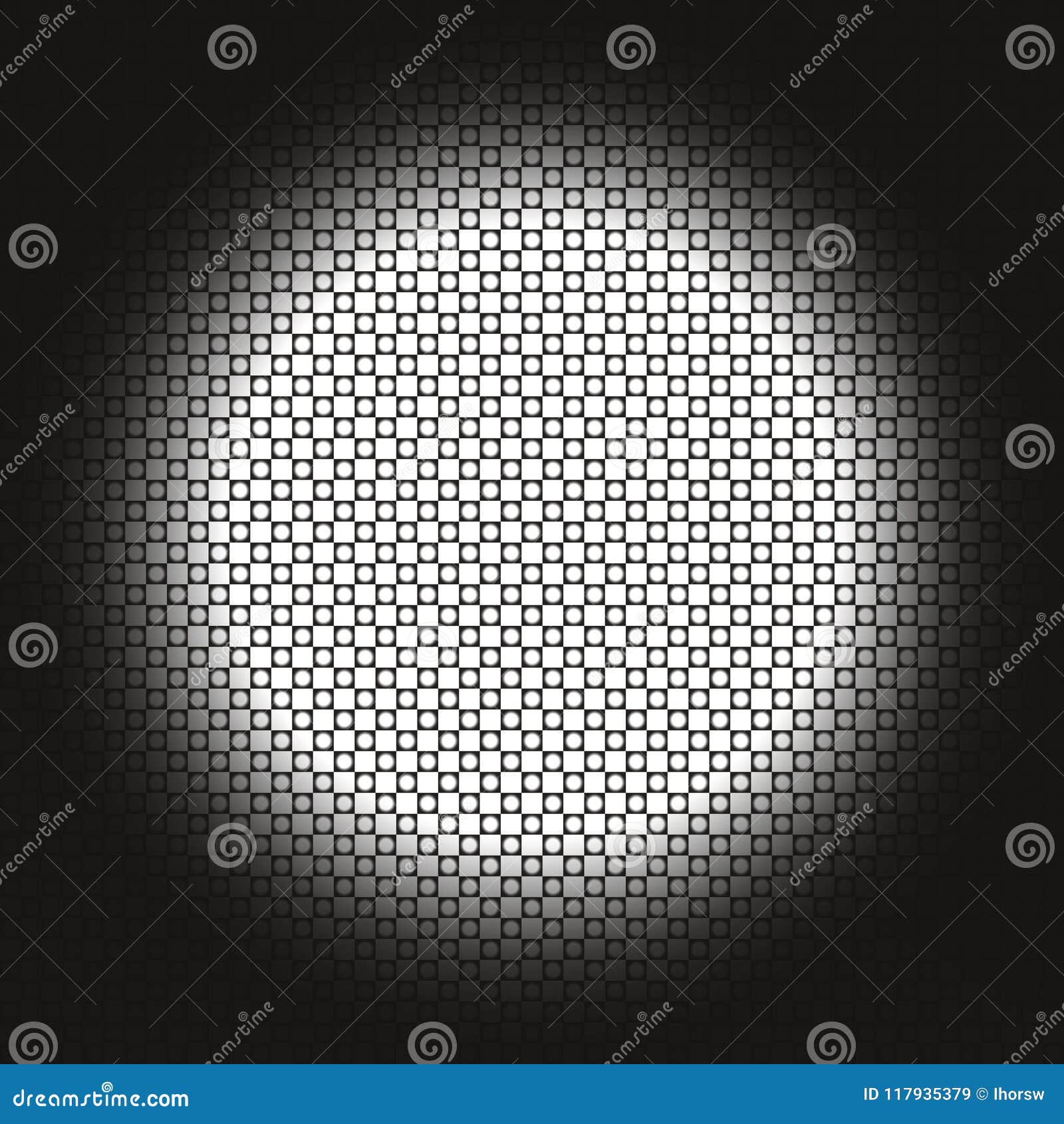 Abstract Light Background. Vector Light Lamp Effect. Many Bright Circle ...