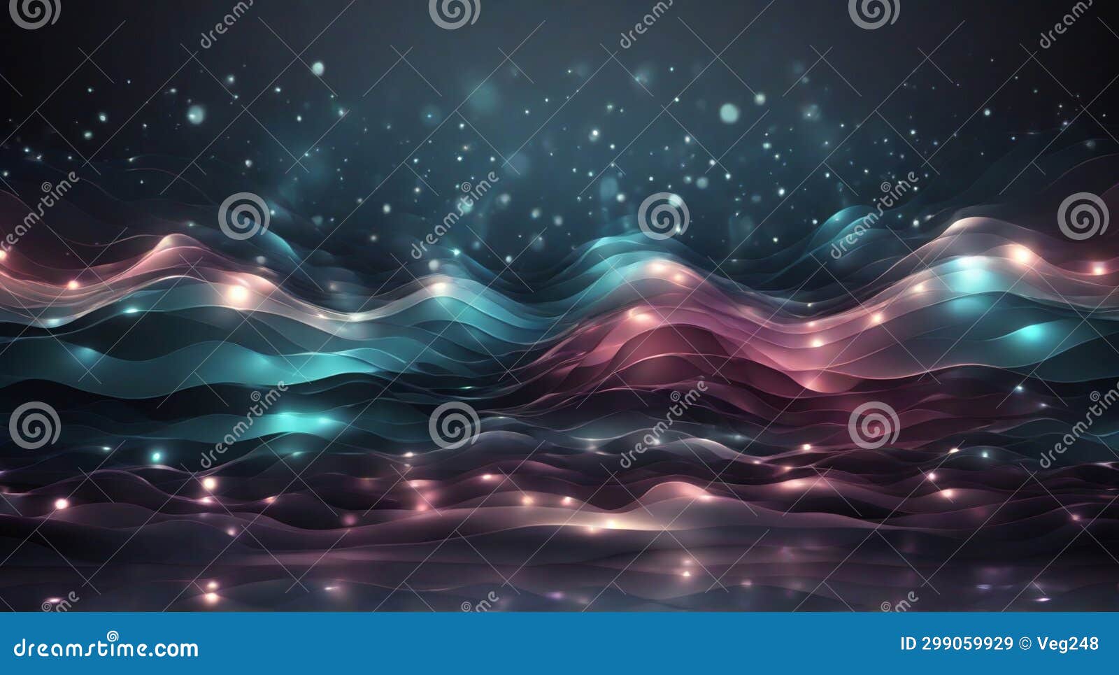 Abstract Light Background with Waves. AI Stock Illustration ...