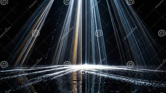 Abstract Light Beams Extending from Dark To Bright in a Striking Linear ...