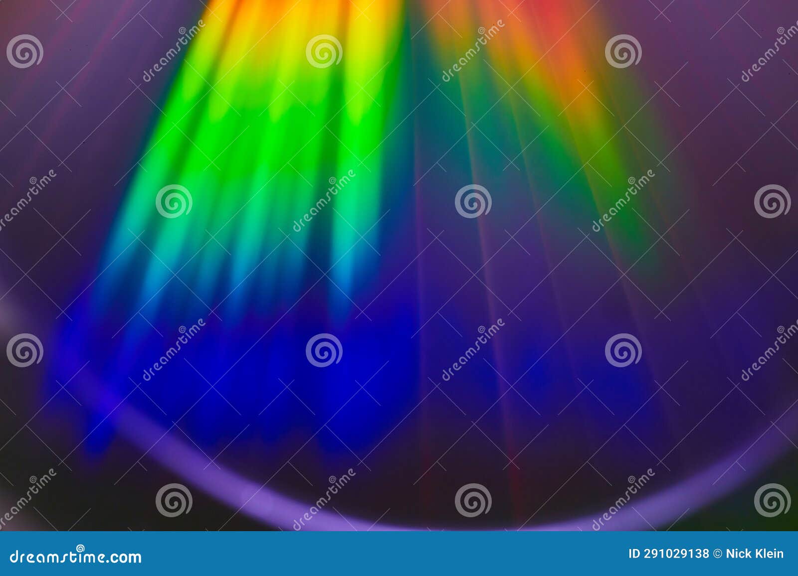 Abstract Light Beams Filtering from Surface into Deep Blue in Rainbow ...
