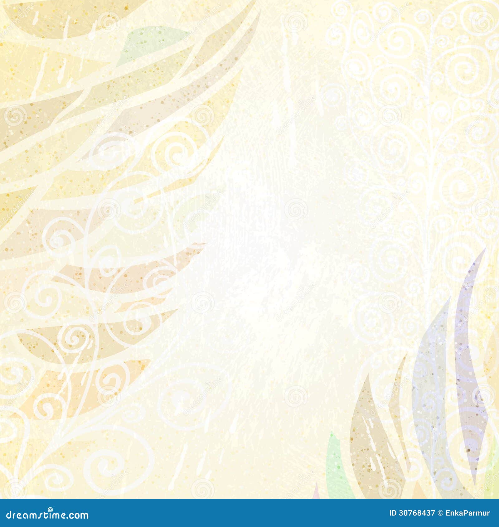 Abstract Light Beige Floral Background Stock Vector - Illustration of ...