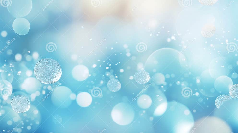 Abstract Light Blue Background Image with Soft Bokeh. Generative AI ...