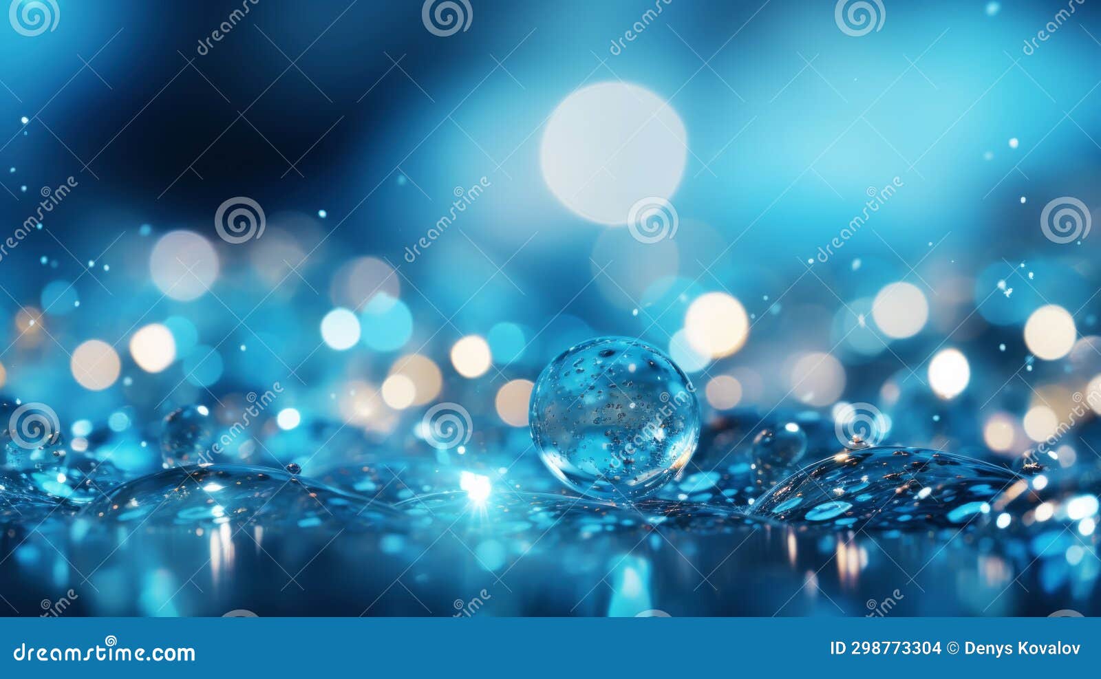 Abstract Light Blue Background Image with Soft Bokeh. Generative AI ...