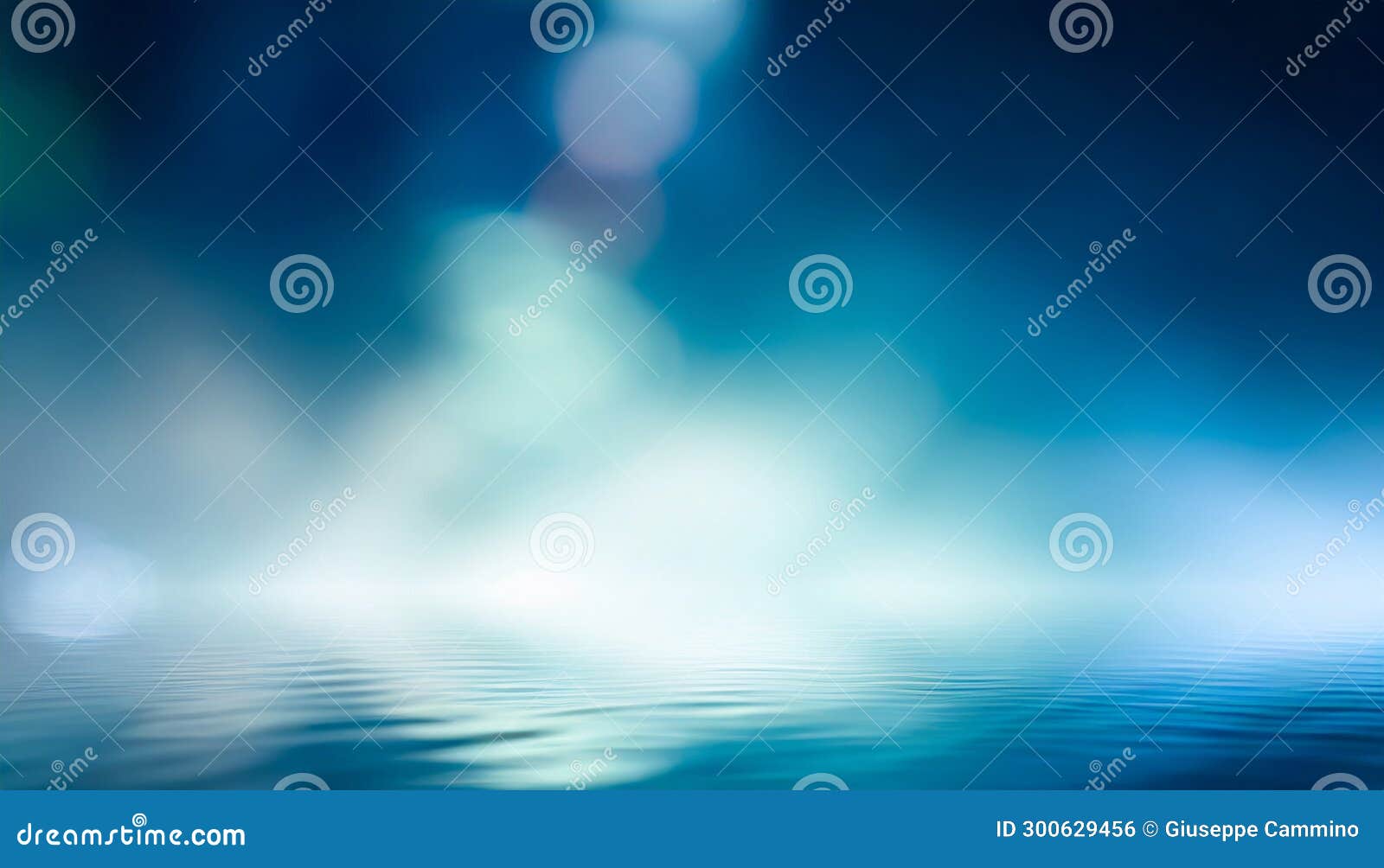 Abstract Light Blue Blurred Background with Beautiful Lighting Spots ...