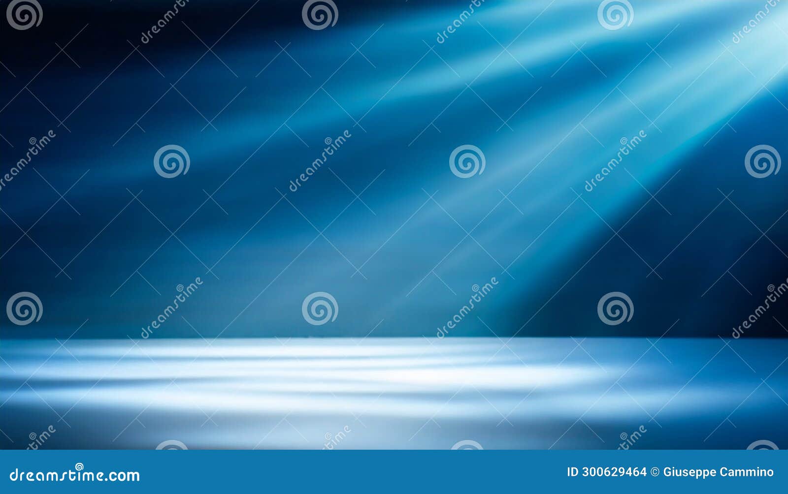 Abstract Light Blue Blurred Background with Beautiful Lighting Spots ...