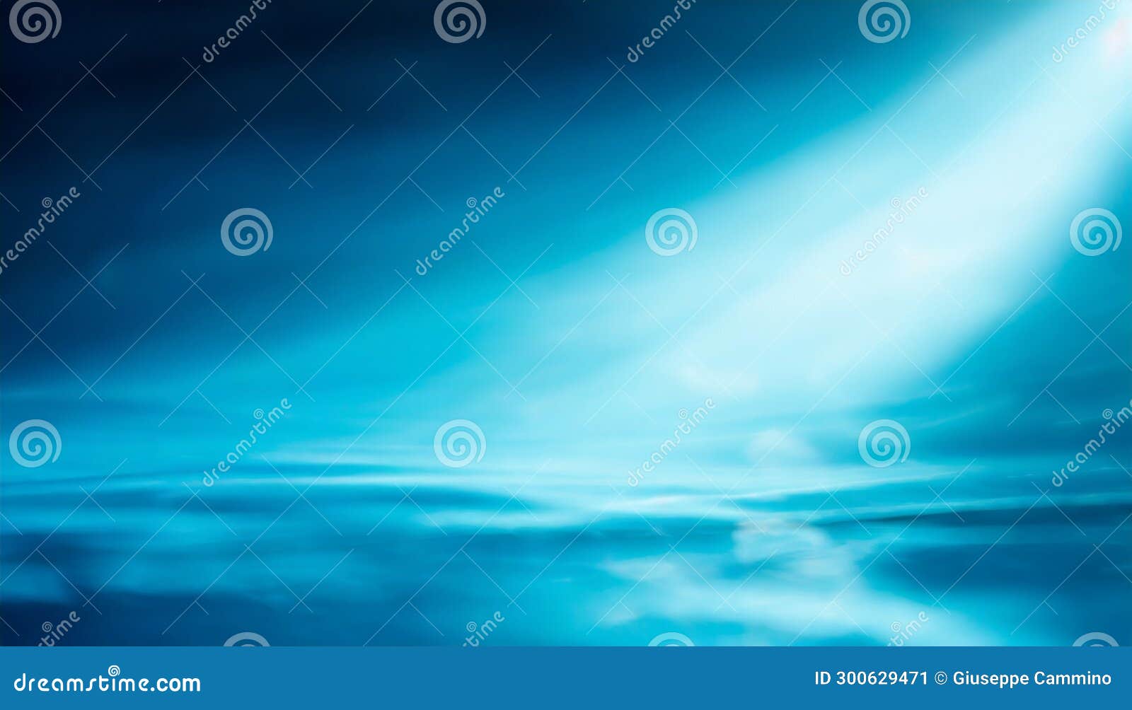 Abstract Light Blue Blurred Background with Beautiful Lighting Spots ...