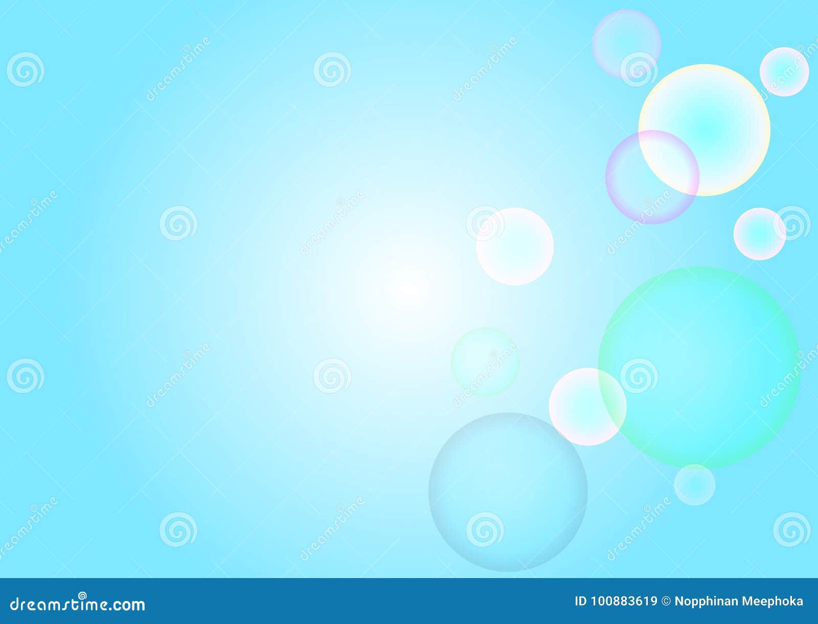 Abstract Light Blue Bubble and Light Fair Background Stock Vector ...