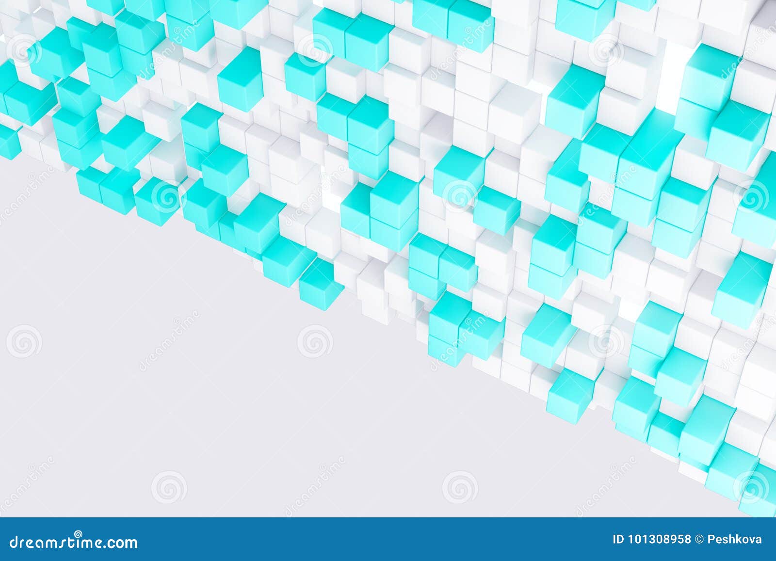 Light blue cube wallpaper stock illustration. Illustration of ...