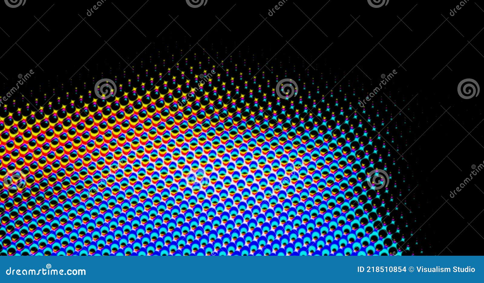 Abstract Light Blue Dots Overlay Colorful Pattern with Circles Geometry ...