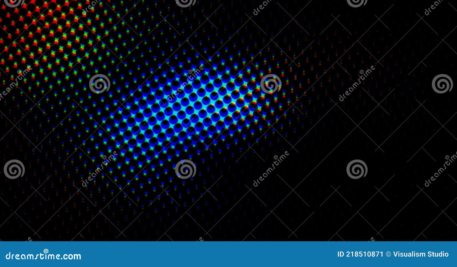 Abstract Light Blue Dots Overlay Colorful Pattern with Circles Geometry ...