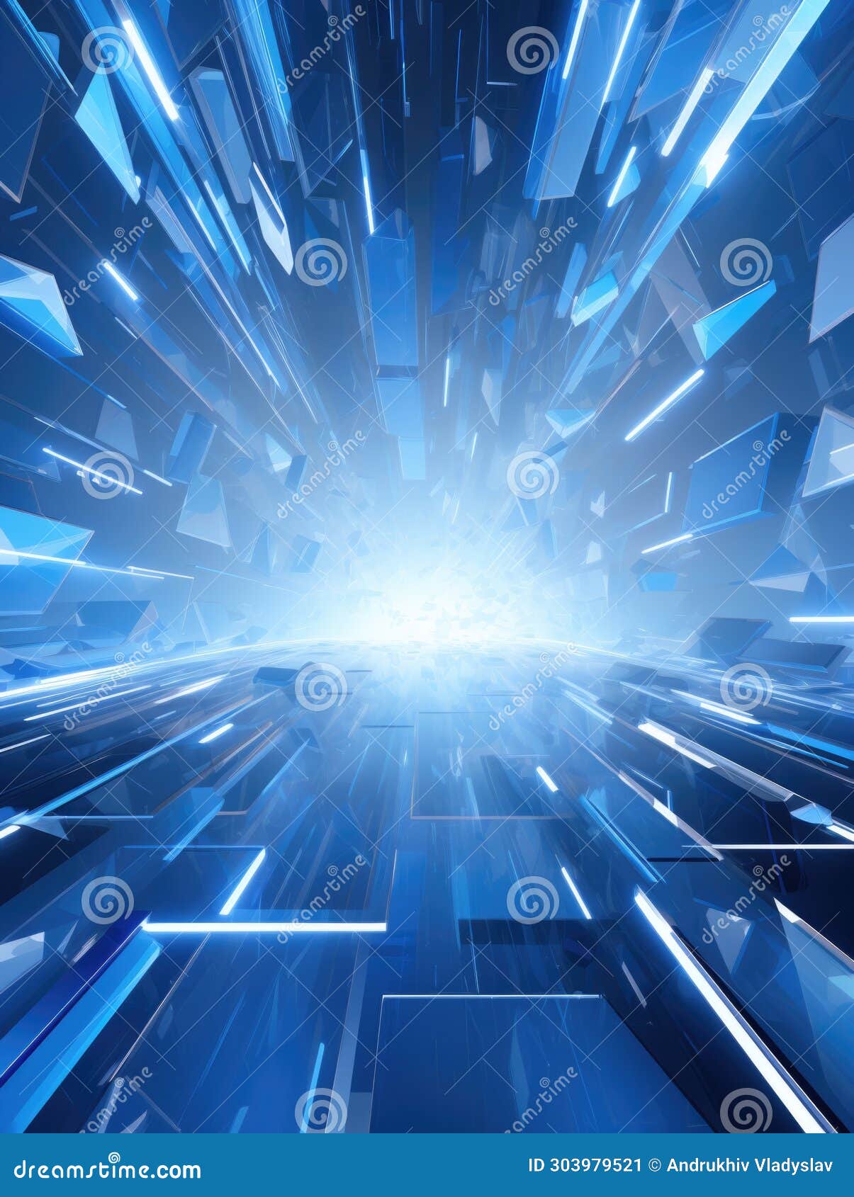 Abstract Light Blue Futuristic Background, Abstract Illustration Stock ...