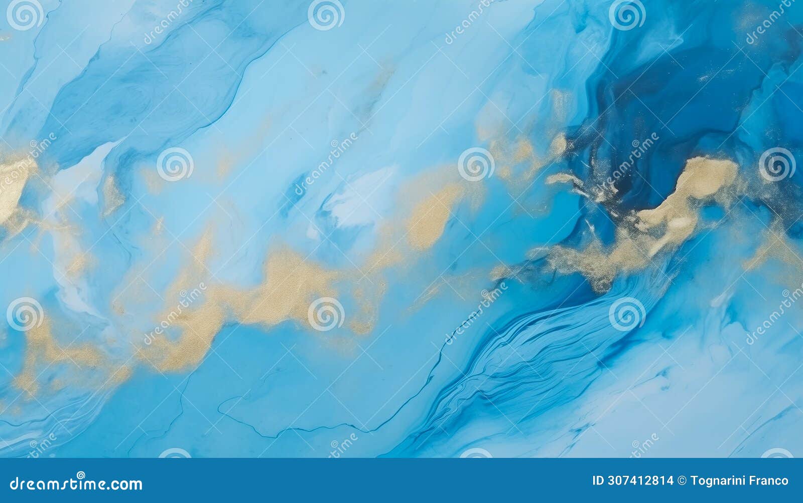 Abstract Light Blue Marble Texture with Gold Splashes Stock ...