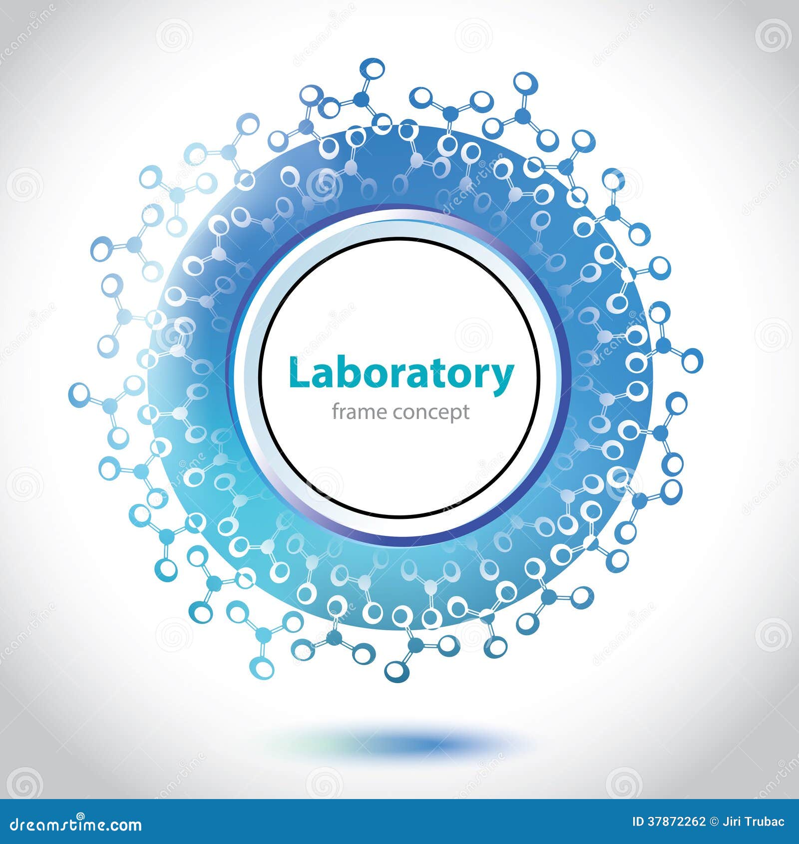 Abstract Light Blue Medical Laboratory Circle Stock Vector ...