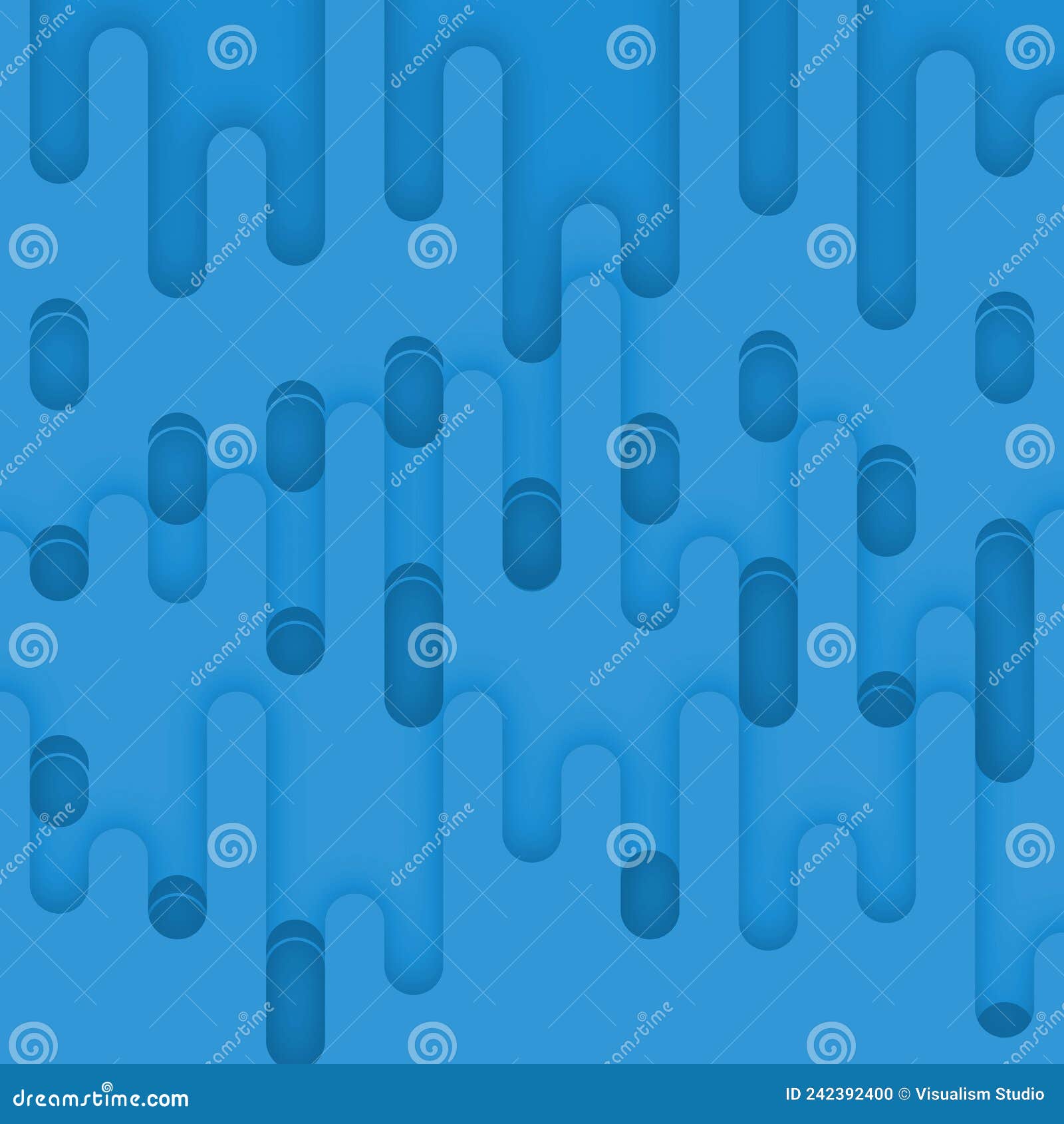 Abstract Light Blue Melt Wavy Rounded Line Halftone Flowing Geometry ...