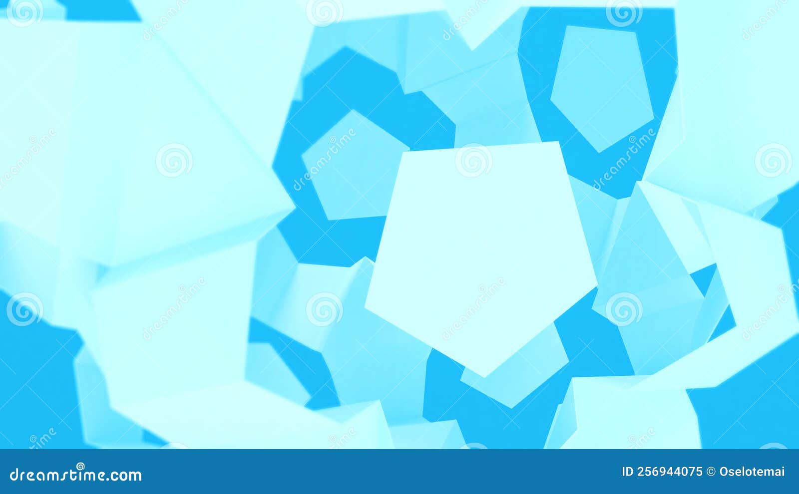 Abstract Light Blue Pentagon Structure Background, Geometric Background ...