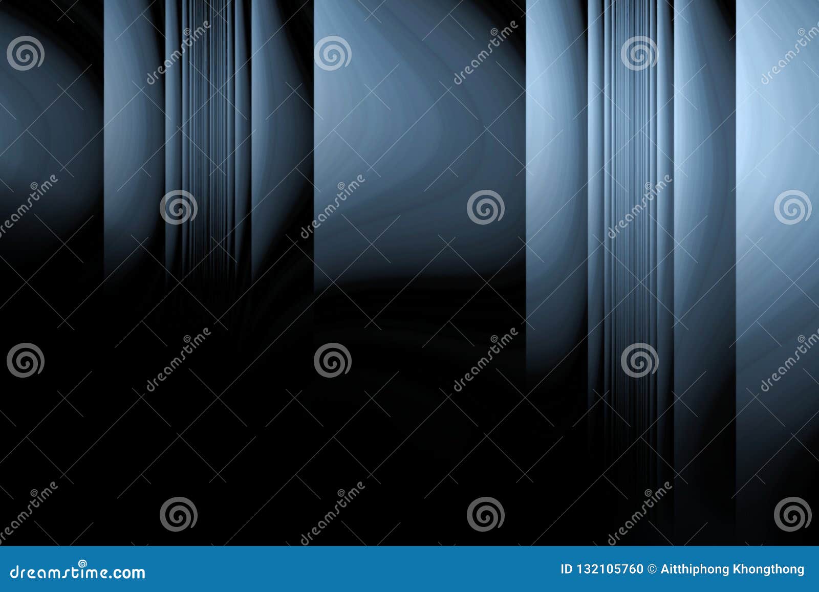 Abstract Light Blue Plastic Wall in Dark Room Stock Illustration ...