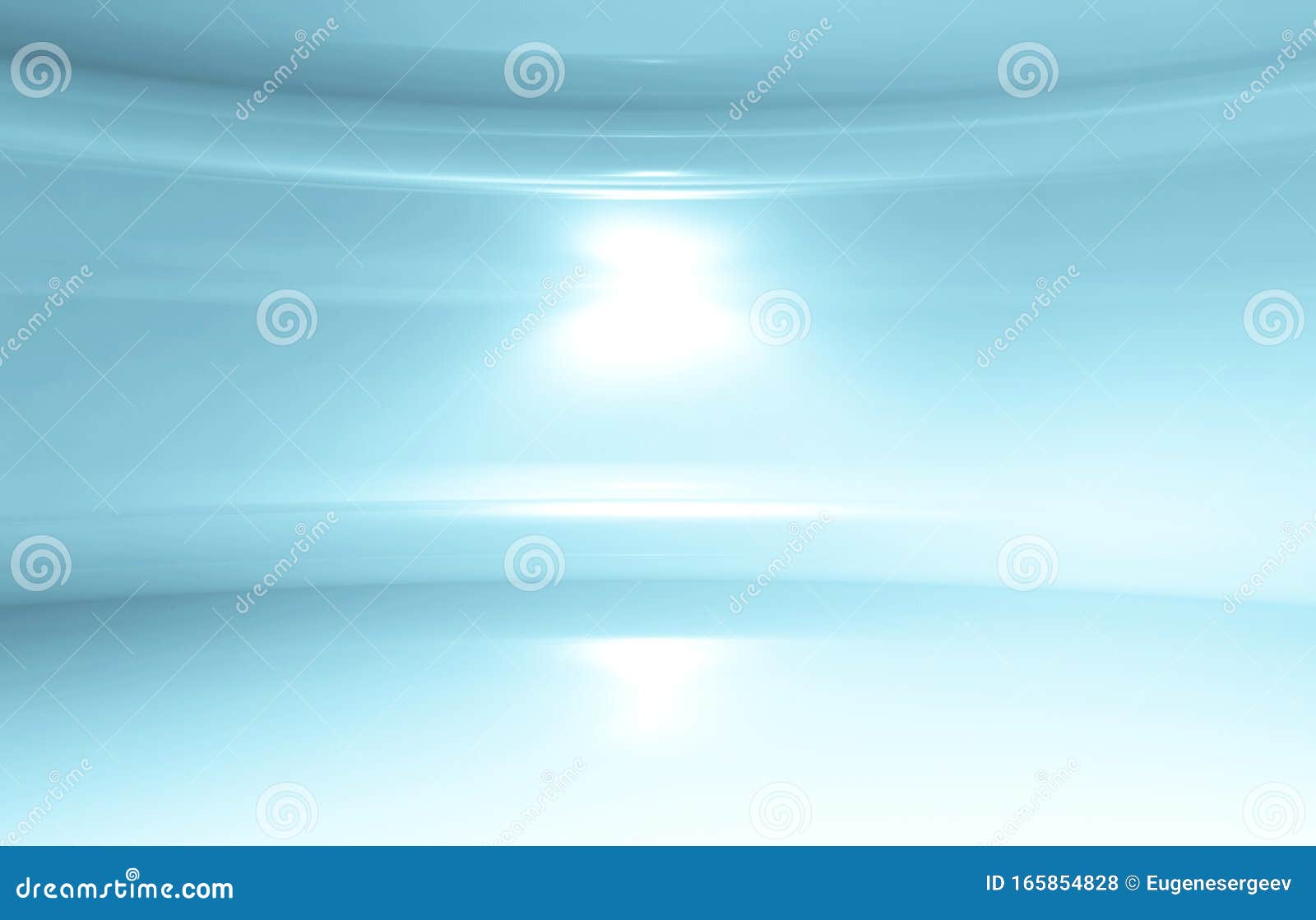 Abstract Light Blue Round 3d Interior Stock Illustration - Illustration ...