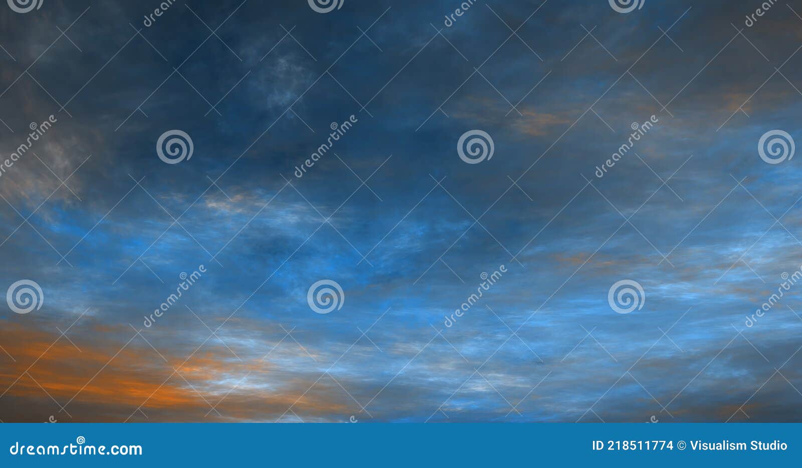 Abstract Light Blue Sky and Dark Clouds Shining Starry Surface Aerial ...