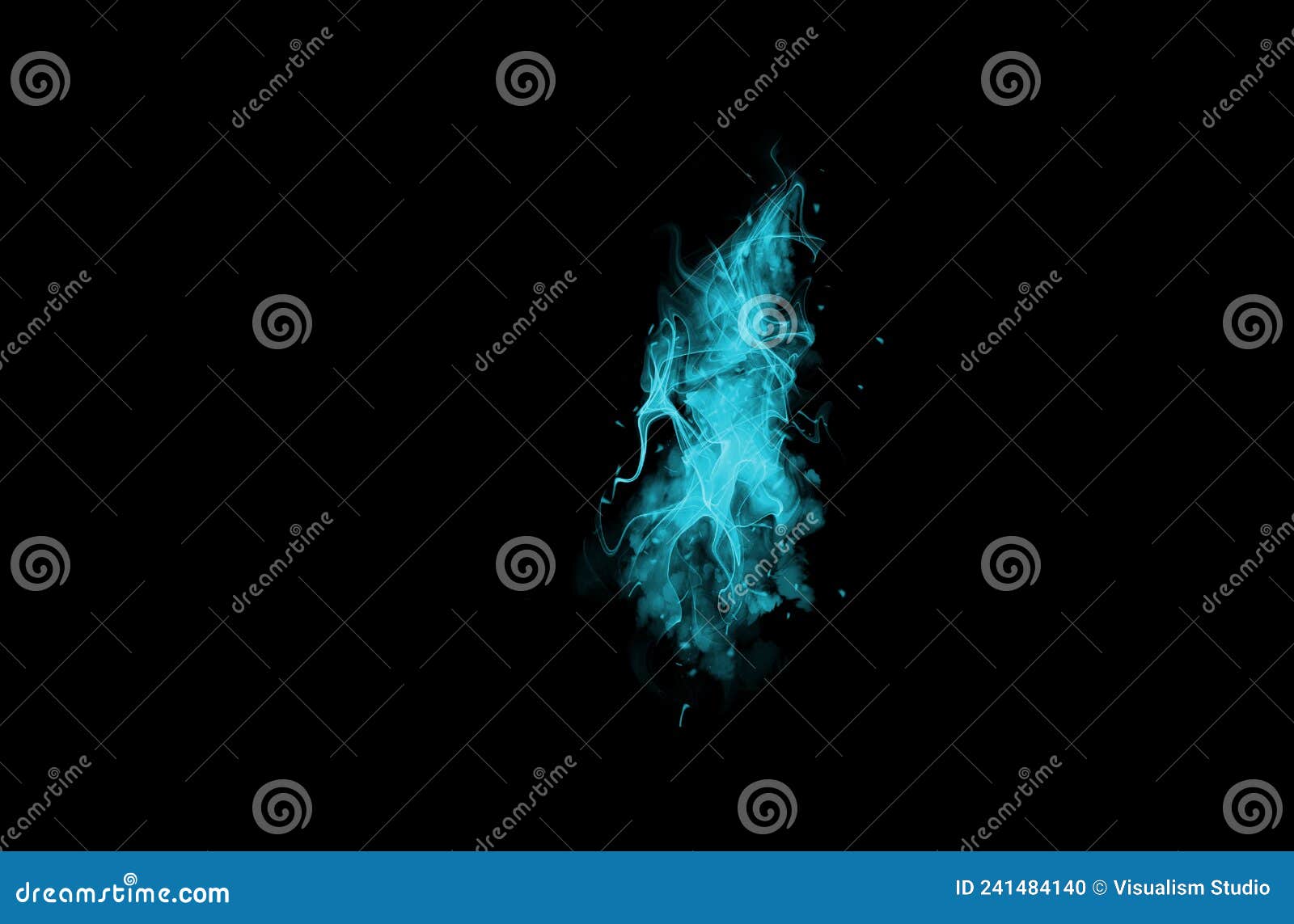 Abstract Light Blue Smoke Steam Flow Realistic Dust Overlay Beam Fire ...