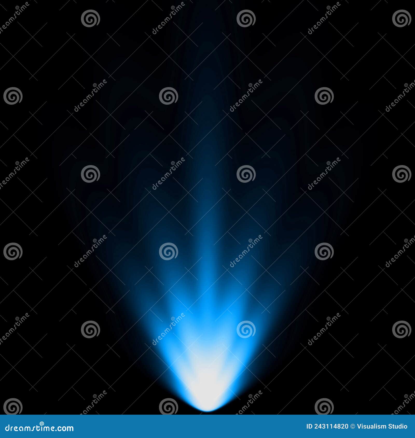 Abstract Light Blue Spotlight Warm Ray Light Effect Overlay Realistic ...